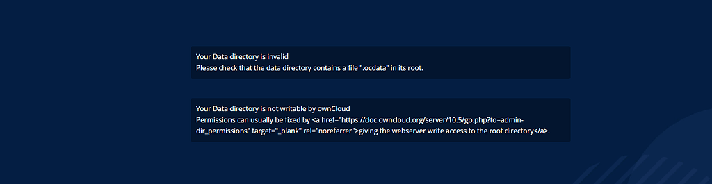 Your Data Directory Is Invalid Please Check That The Data Directory