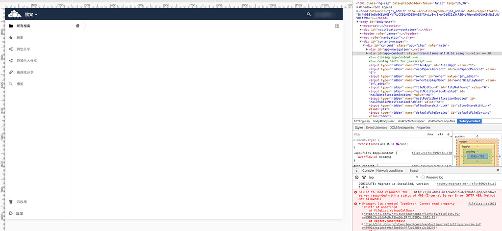 PROPFIND 405 Method Not Allowed on route remote.php/webdav - Server - ownCloud Central