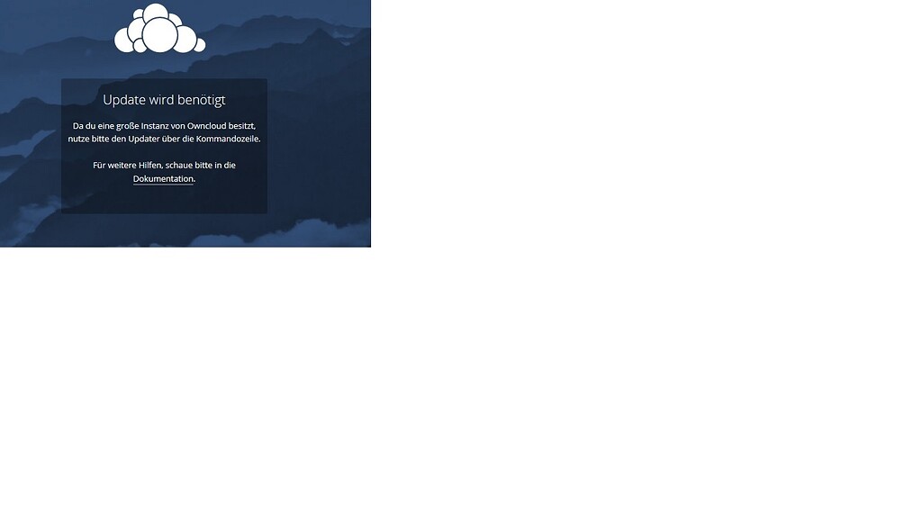 Problem with owncloud Update - Server - ownCloud Central