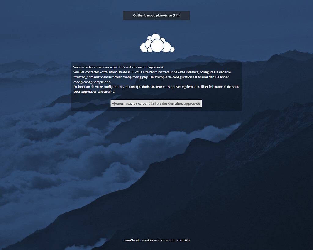 Problem with trusted_domains - Server - ownCloud Central