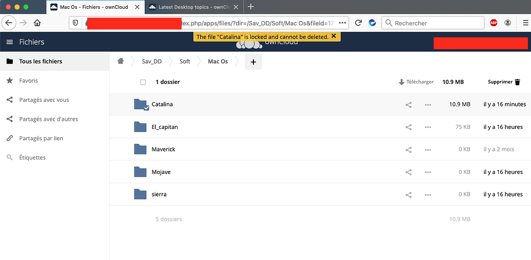 Error 423 Owncloud - Desktop - ownCloud Central