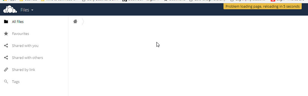 Page loading Error message - Server - ownCloud Central