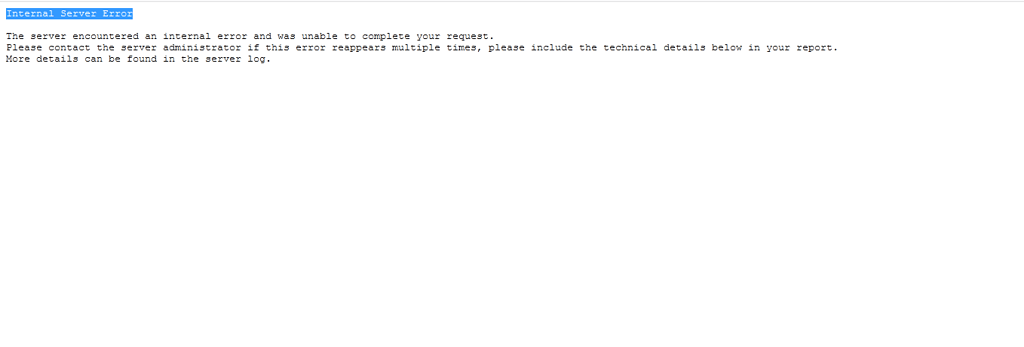 Internal Server Error White Ui Server Owncloud Central