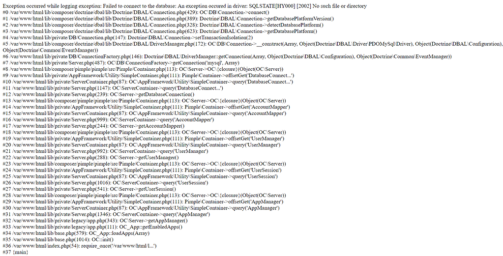 My virtual IP Heartbeat failed to connect database owncloud (MYSQL) - Server - ownCloud Central