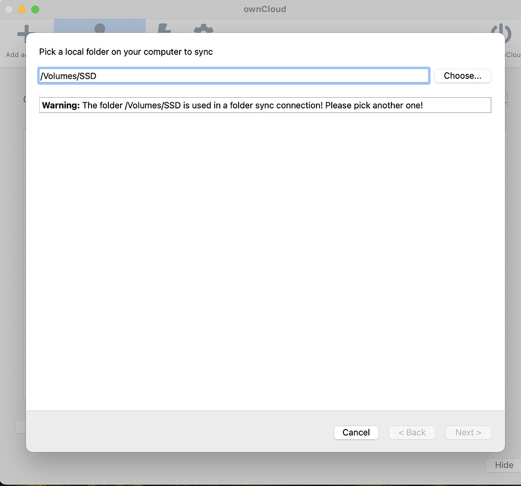 Owncloud is used in a folder sync connection - Server - ownCloud Central
