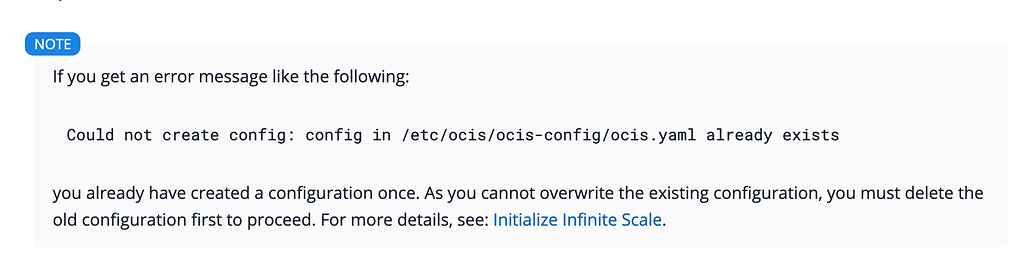 Using an existing config file with fresh ocis container - Infinite Scale - ownCloud Central