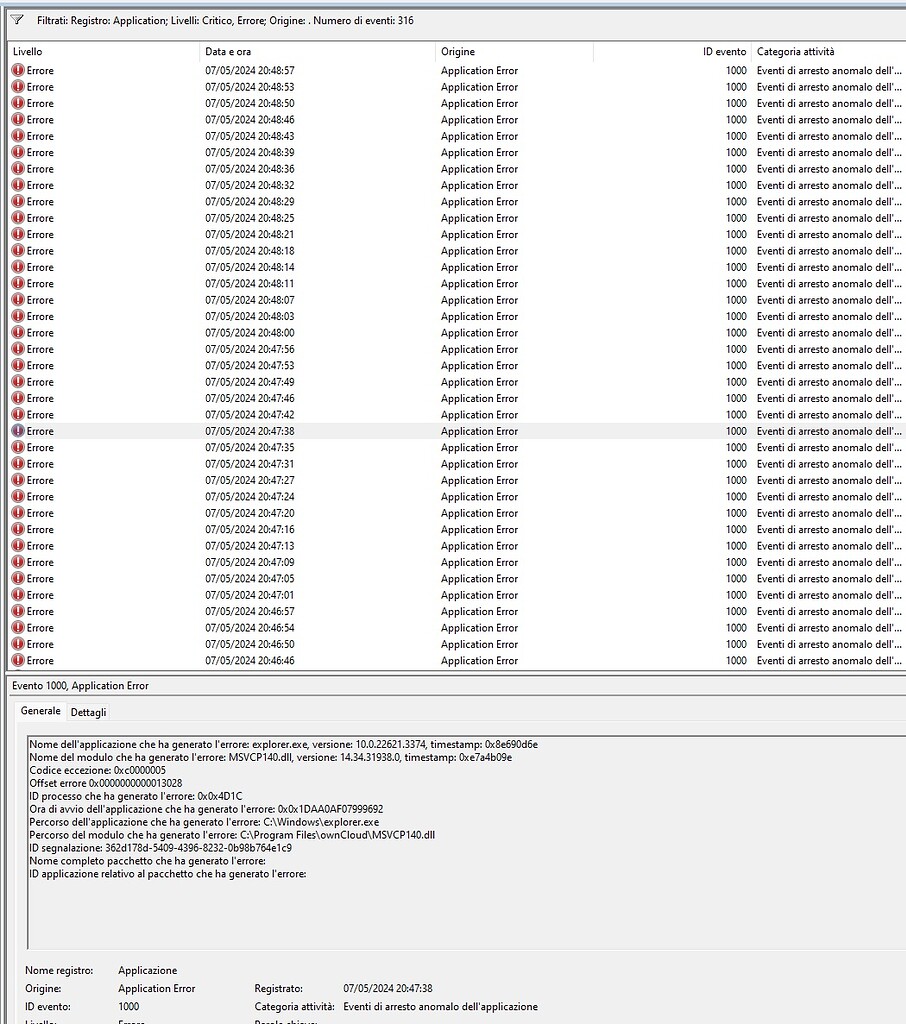 Owncloud Client 5.2.1.13040 Owncloud Client explorer.exe crash loop - Desktop - ownCloud Central