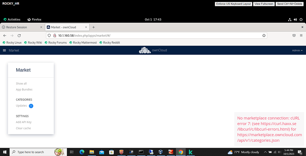 Owncloud Market Place Not Loading Issue Server Owncloud Central