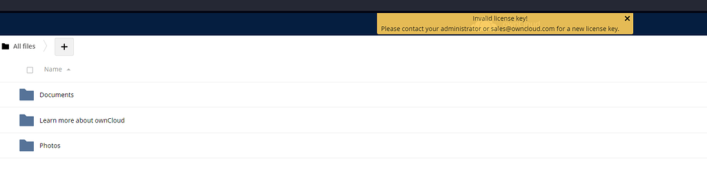 Invalid license key - Server - ownCloud Central